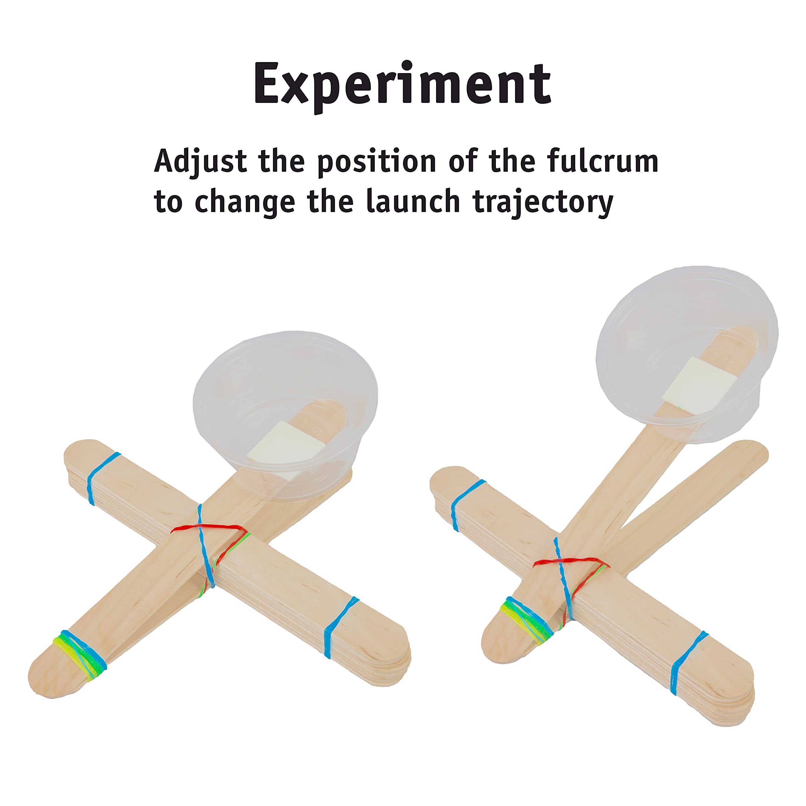 Craft Stick Catapults Kit β Supplies for 30 Catapults, Complete STEM Project for Kids with Instructions