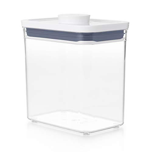 OXO Good Grips POP Container β Airtight 1.7 Qt for Coffee and More Food Storage, Rectangle, Clear & Good Grips POP Container Coffee Scoop, Clear