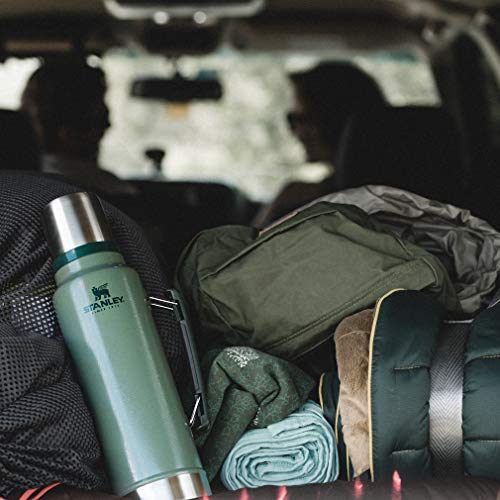 Stanley Classic Vacuum Insulated Wide Mouth Bottle - BPA-Free 18/8 Stainless Steel Thermos for Cold & Hot Beverages – Keeps Liquid Hot or Cold for Up to 24 Hours – Matte Black, 2.5qt