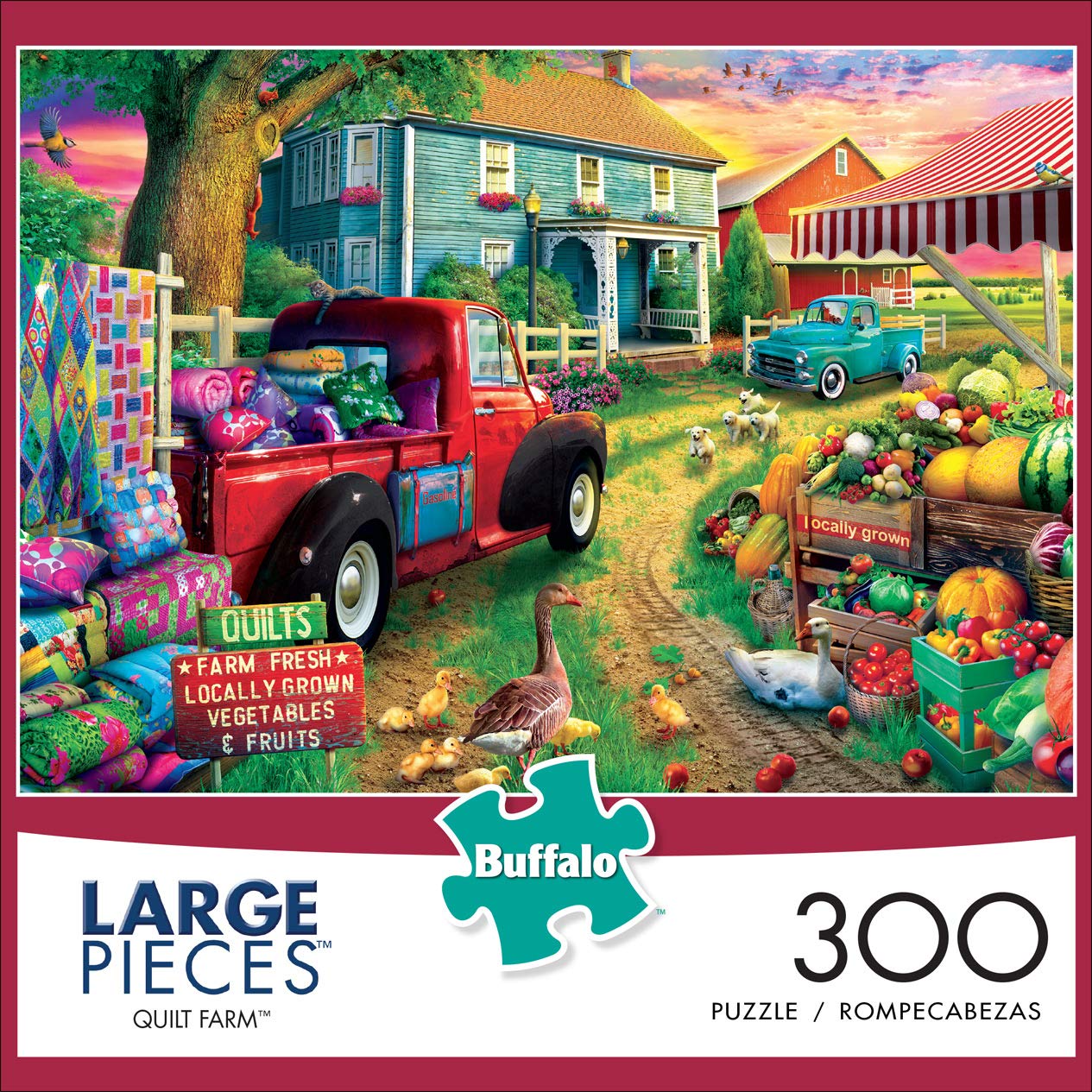Buffalo Games - Quilt Farm - 300 Large Piece Jigsaw Puzzle