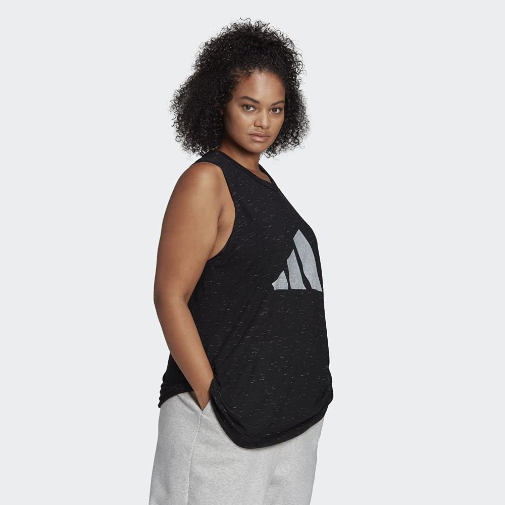 adidas Women's Sportswear Winners 2.0 Tank, Ambient Blush Melange, Large