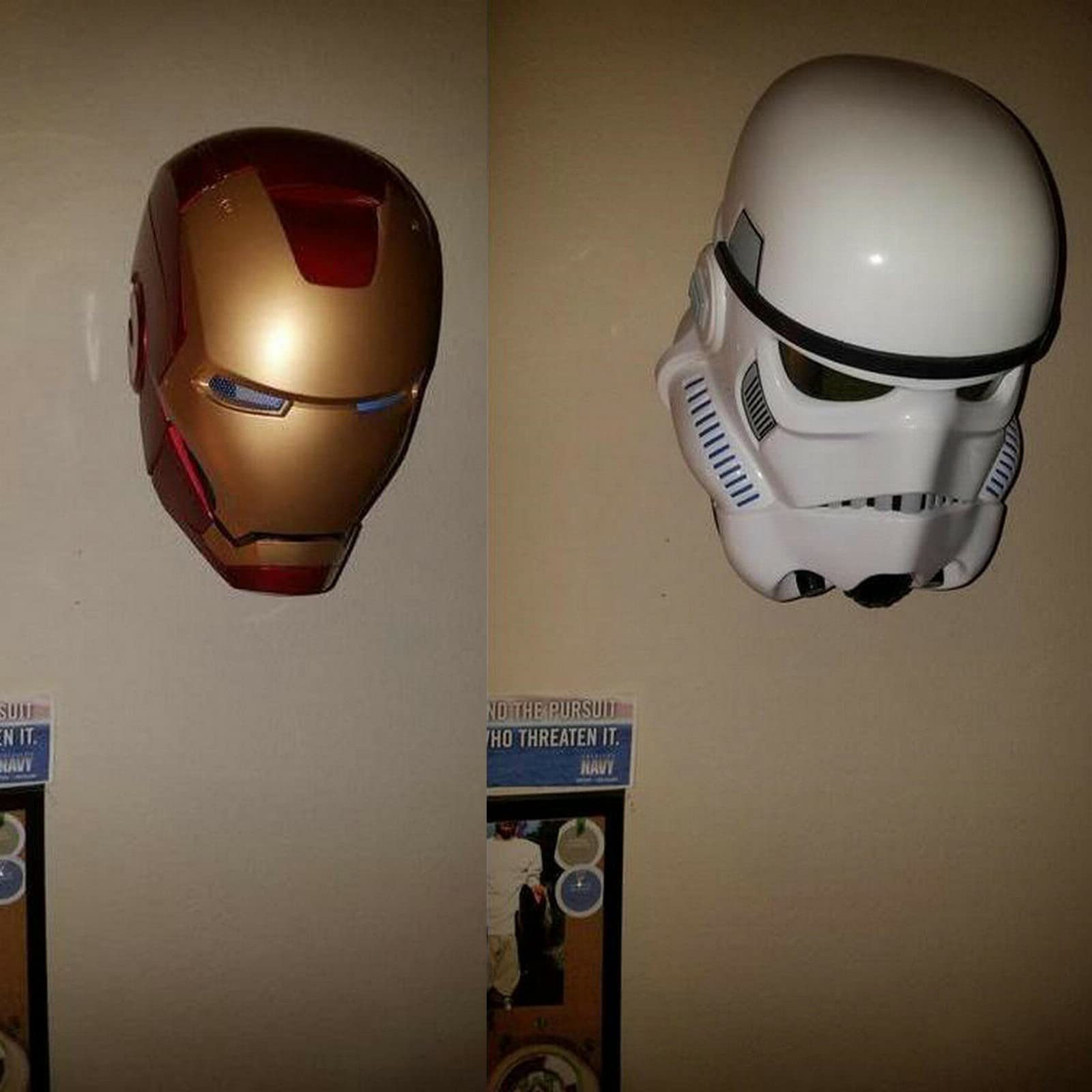 AUXPhome Professional Design - Wall Mounted Helmet Rack Storage Display Rack Hanger Motorcycle Helmet Holder Hook for Iron Man/Scout Trooper/Hockey/Equestrian/Baseball Helmet(No Helmet)