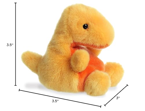 Aurora® Adorable Palm Pals™ Thunder Bronto™ Stuffed Animal - Pocket-Sized Play - Collectable Fun - Yellow 5 Inches
