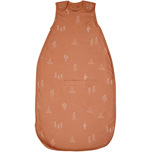 Ecolino Adjustable Organic Cotton Baby Sleeping Bag, Wearable Blanket by Woolino. Universal Size Sleep Bag Sack for Infant to Toddler, Fits 2 Months - 2 Years, TOG 1, Desert