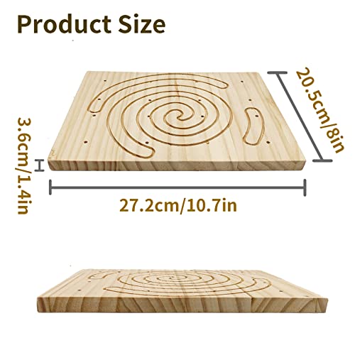 BNOSDM Rabbit Scratch Board, 2 Pack Bunny Scratching Pad Hamsters Nail Scratch Pad Natural Wood Small Animals Grinding Claw Chew Toys for Chinchillas Guinea Pigs Hedgehog Ferret Claws and Teeth Care