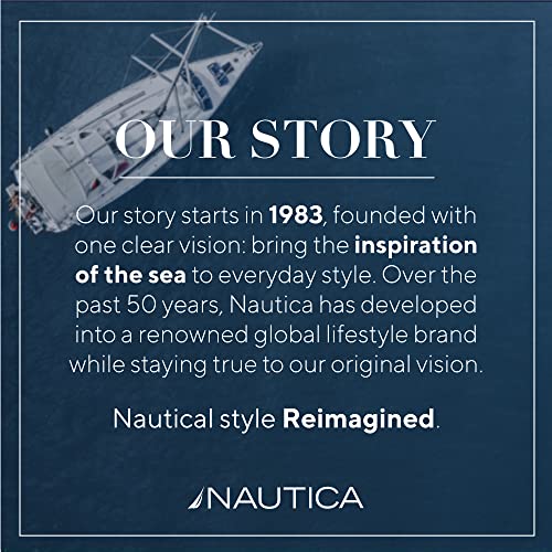 Nautica 3-Section Auto-Open Auto-Close Umbrella - Sturdy Rainy Day Protection with Ergonomic Rubber Coated Handle