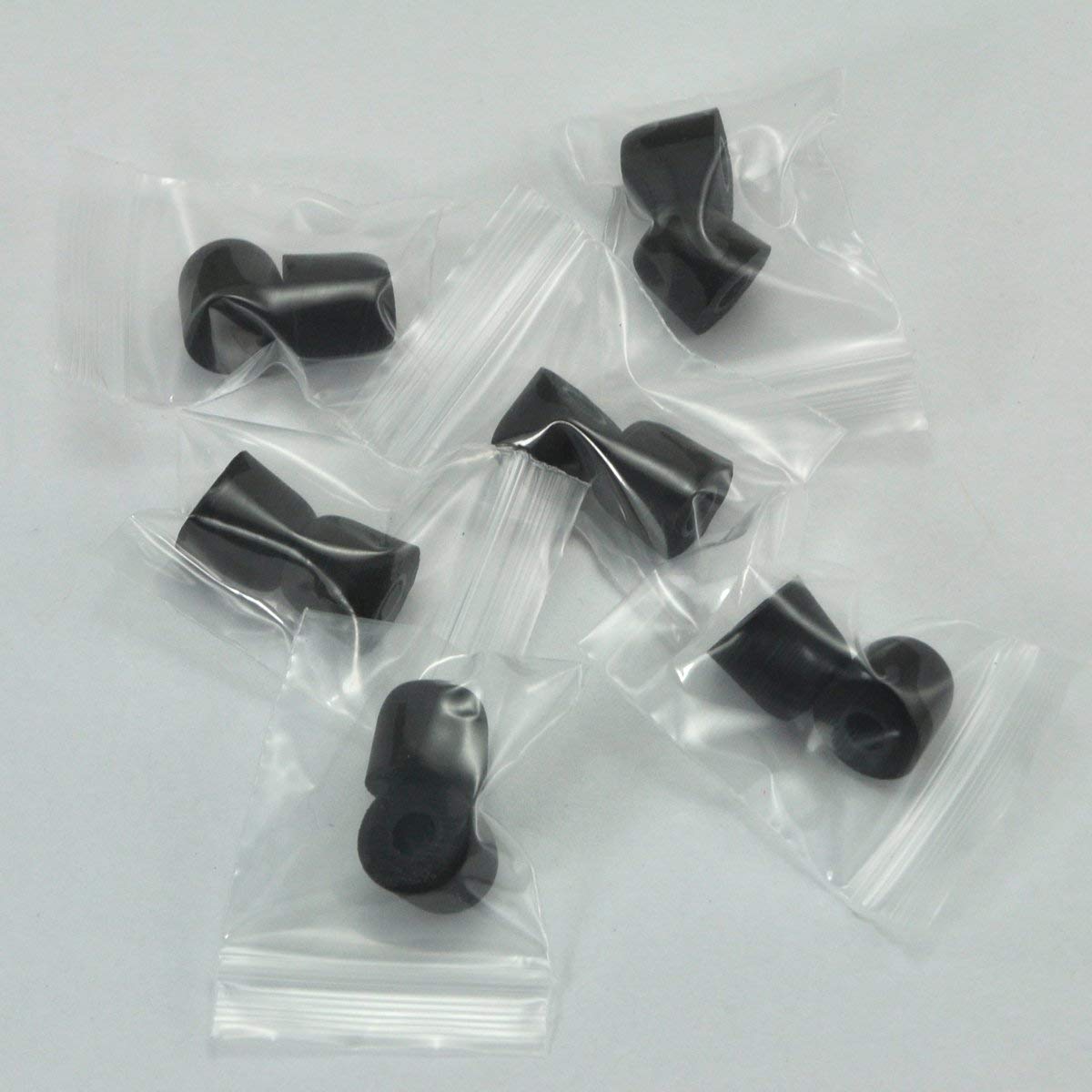 6 Packs(12 Pieces) in-Ear Monitor Replacement Memory Foam Tips 3mm Earplugs Earbud Cover for Balanced Armatured Headphone T-100(Medium, Black)