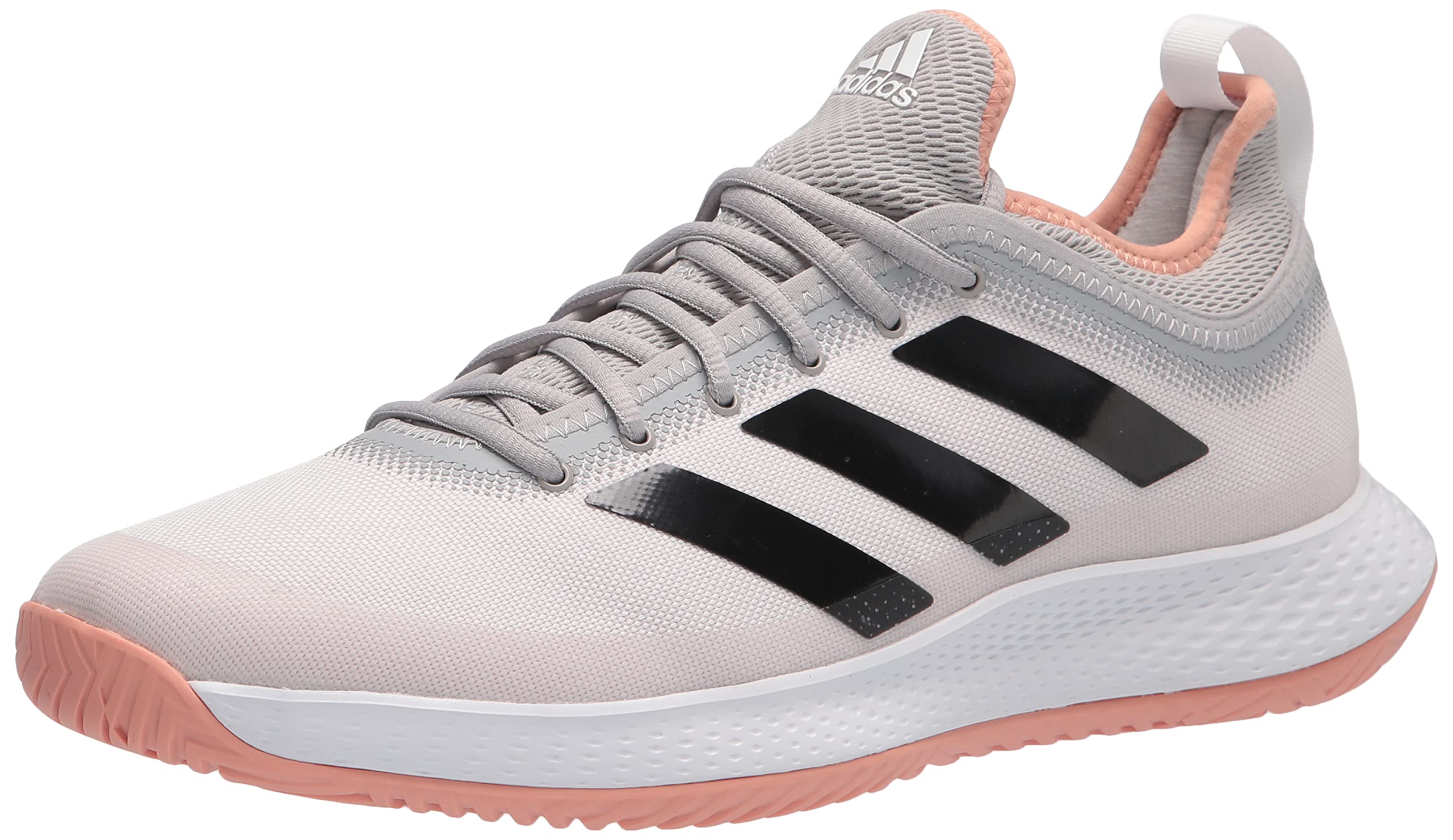 adidas Women's Defiant Generation Tennis Shoe, White/Black/Ambient Blush, 7