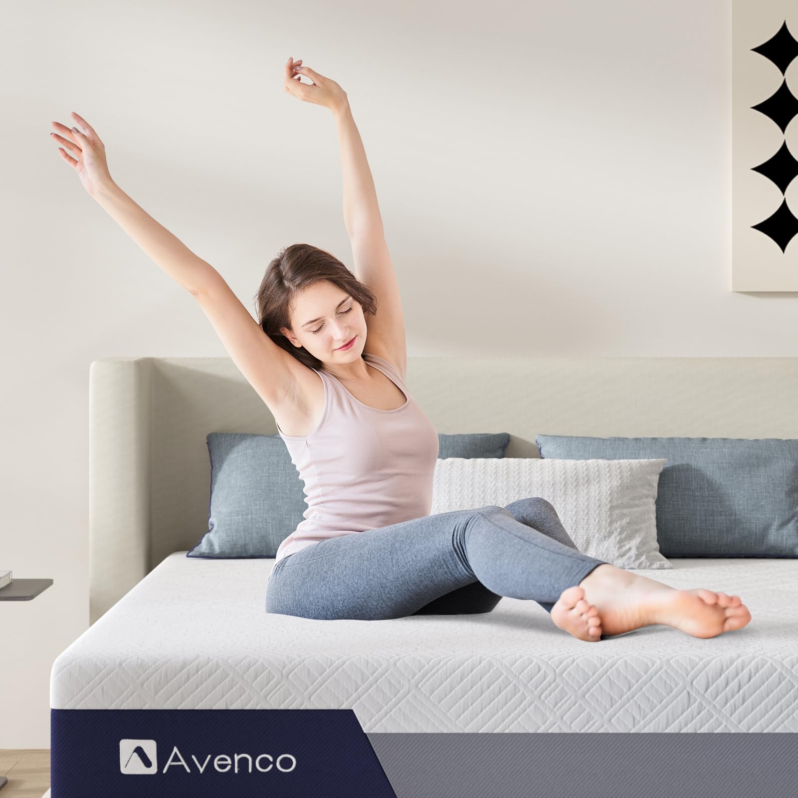 Avenco Queen Mattress, 10 Inch Gel Memory Foam Mattress for Fresh Sleep & Pressure Relief, Medium Firm Queen Size Mattress with Motion Isolation, CertiPUR-US Certified