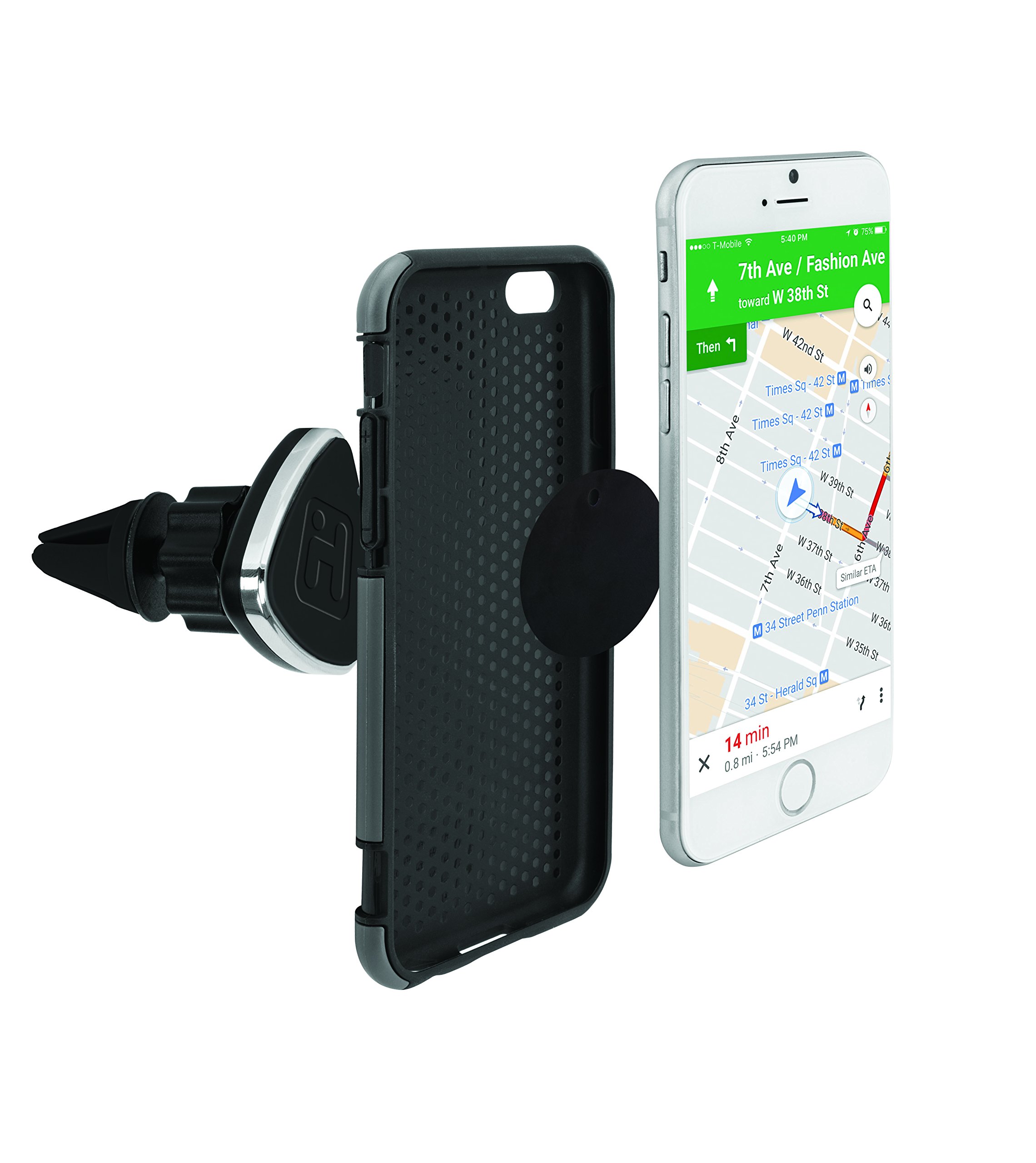 iHome Magnetic Car Vent Phone Mount - Black