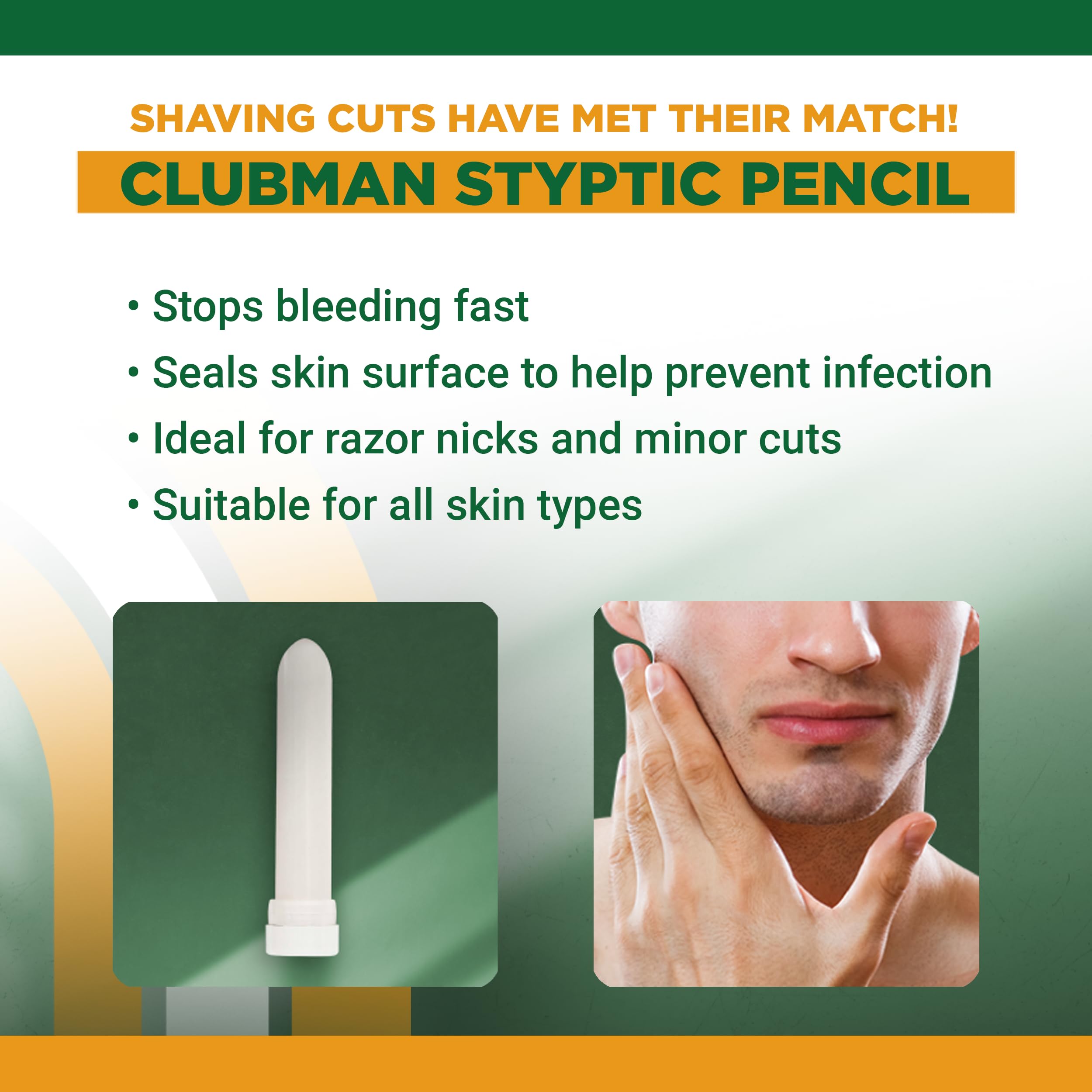 Clubman Pinaud Jumbo Styptic Pencil, 1 Oz (Pack of 12)