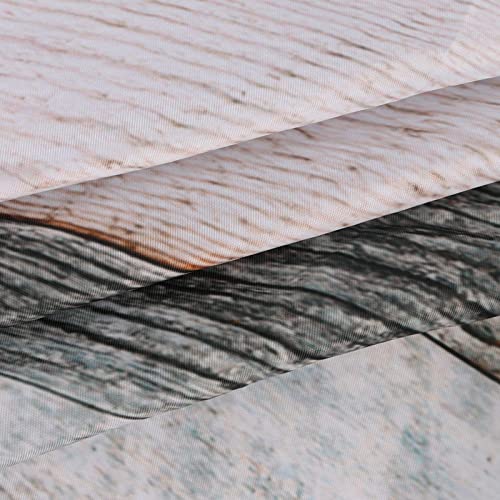 Eiuflka Farmhouse Round Tablecloth Wood Texture Tablecloths Elastic Fitted Indoor Outdoor Round Table Cover Washable Reusable Tablecloths for Kitchen Picnic Party