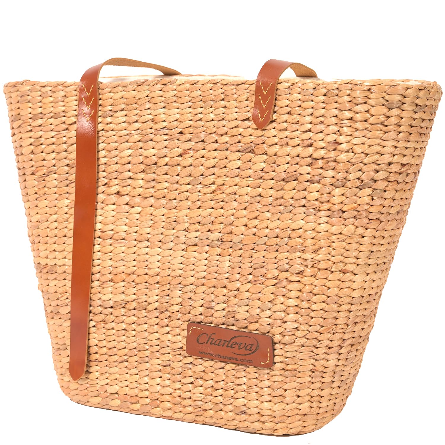 CM Comay Craft Water Hyacinth Bag 18 in, Straw Tote Bags For Women, Beach Bags For Women, Rattan Bag Oversized Beach Bag