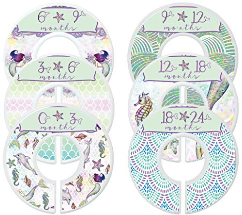 Mumsy Goose Nursery Closet Dividers Closet Organizers Baby Girl Clothes Dividers Mermaid
