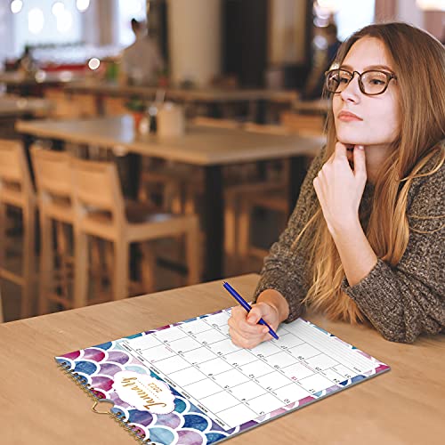 Calendar 2021-2022 - 18 Monthly Wall Calendar, 11'' x 8.5'', Jul. 2021 - Dec. 2022, Twin-Wire Binding, Ruled Blocks with Julian Dates, Vertical, Perfect for Planning and Organizing Home and Office