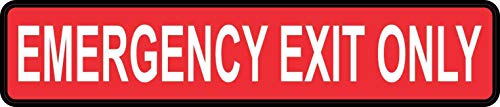 StickerTalk Emergency Exit Only Magnet, 10 inches by 2 inches