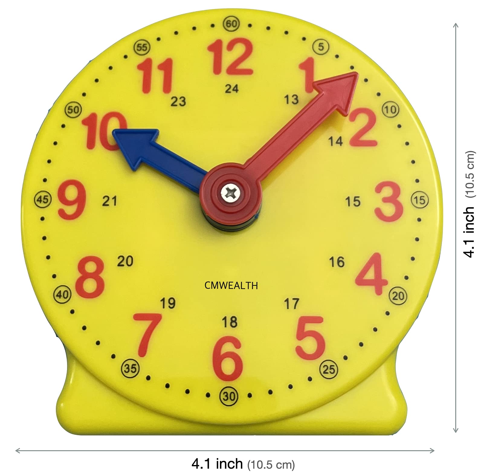 CM Wealth Learning Clock for Kids, Student Learning Clocks, 12/24 Hours, Geared Clock, 4+Years, 2set