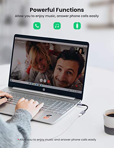 UGREEN USB C to Lightning Audio Adapter Type C Male Lightning Female Headphone Cable Converter Compatible with iPad Pro Air 5 MacBook USB C Phone to Lightning Earphone for Call, Not Support Charging