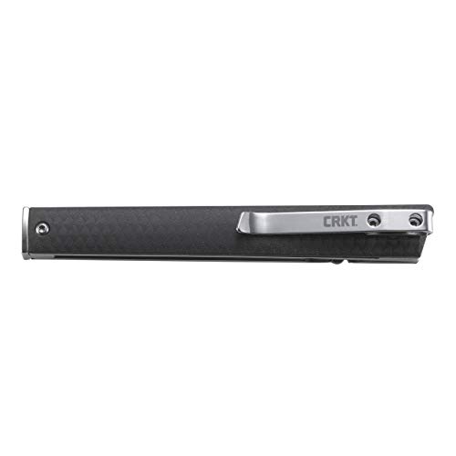 CRKT CEO EDC Folding Pocket Knife: Low Profile Gentleman's Knife, Everyday Carry, Satin Blade, IKBS Ball Bearing Pivot, Liner Lock, Glass Reinforced Fiber Handle, Deep Carry Pocket Clip 7096