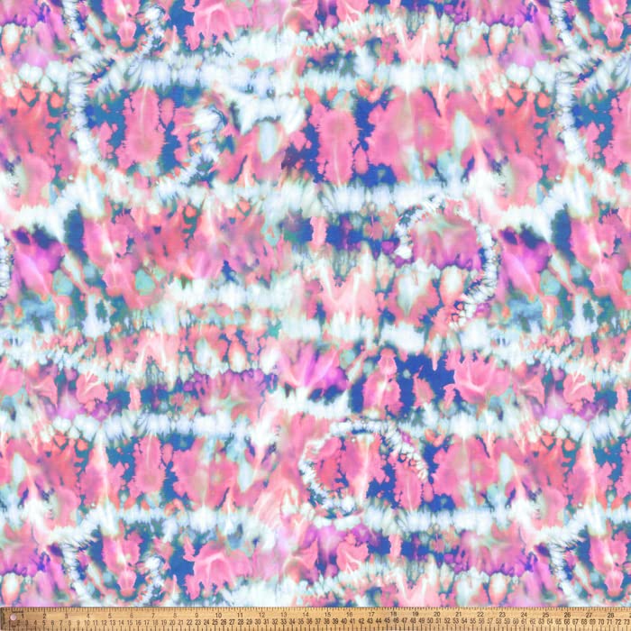 DAVID TEXTILES Cloud Shibori Tie Dye Anti-Pill Premium No-Sew Throw Fleece Fabric Kit (72x60)
