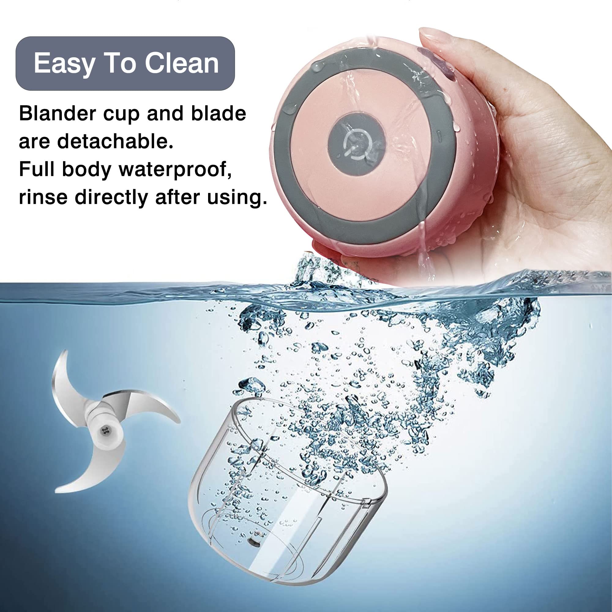 VRUPINZE Electric Herb Grinder - 3.5 Inch Large Grinders for Grinding Dry Fresh Herbs and Spice with Clear Chamber, Portable USB Charge Herb Grinder, Including Clean Brush and Tweezers, Gift Box, Pink