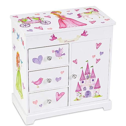 Jewelkeeper Unicorn Musical Jewelry Box with 3 Pullout Drawers, Fairy Princess and Castle Design, Dance of the Sugar Plum Fairy Tune
