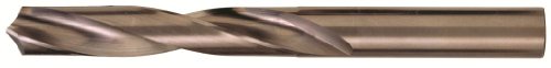 Bassett DR Series Solid Carbide Jobber Length Drill Bit, Uncoated (Bright) Finish, Round Shank, Spiral Flute, 118 Degrees Four-Facet Point, 31 Size (Pack of 1)