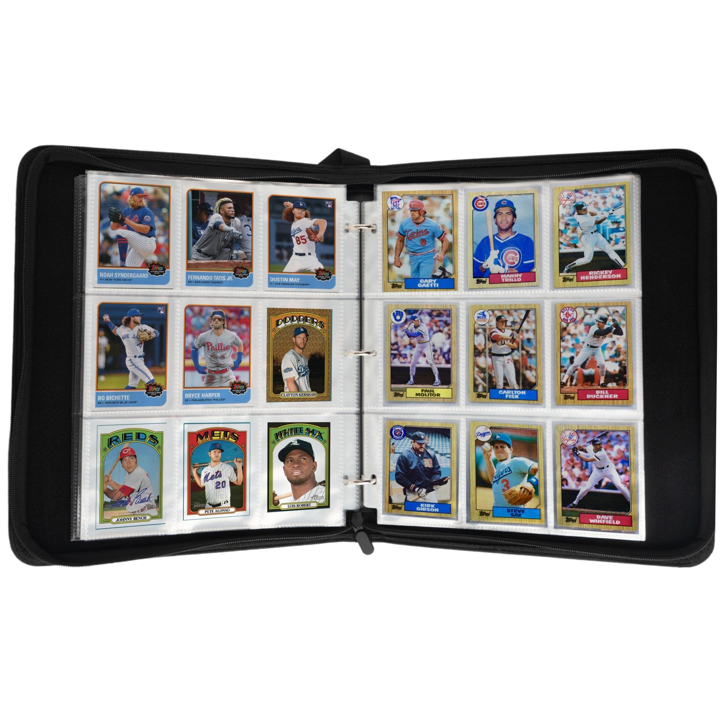 720 Baseball Card Binder for Trading Cards: Includes 40 Double Sided Pages with Pockets 9 Cards Per Side (18 Page),3-Ring Album Sports or Collection Storage (HD-PU06)