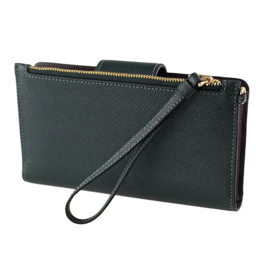 Coach Boxed Crossgrain Tech Wallet With Charms (Forest Green)