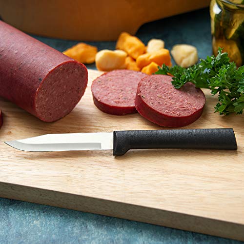 Rada Cutlery Paring Knives Starter Kit β 4 Piece Knife Set with Stainless Steel Black Resin Handles Made in The USA