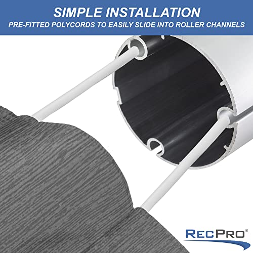 RecPro RV Awning Fabric Replacement | Width Options from 8 Feet to 22 Feet | Variety of Color Options | 8' (96") Length RV Awning Replacement | Premium Vinyl (18' - Actual Width 17' 1", Gray Fade)