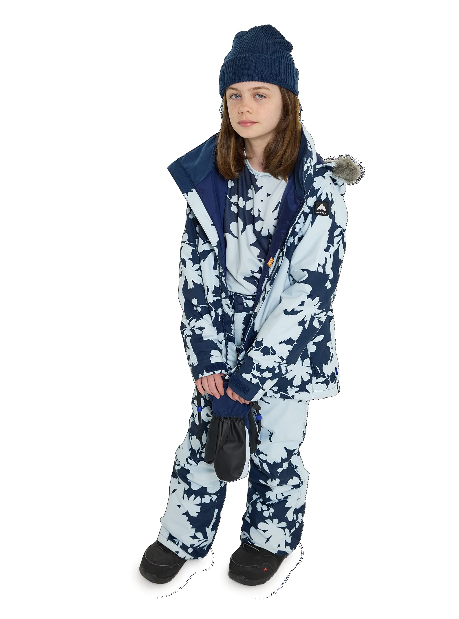 Burton Girls' Standard Bennett Jacket, Ballad Blue Camellia, X-Large