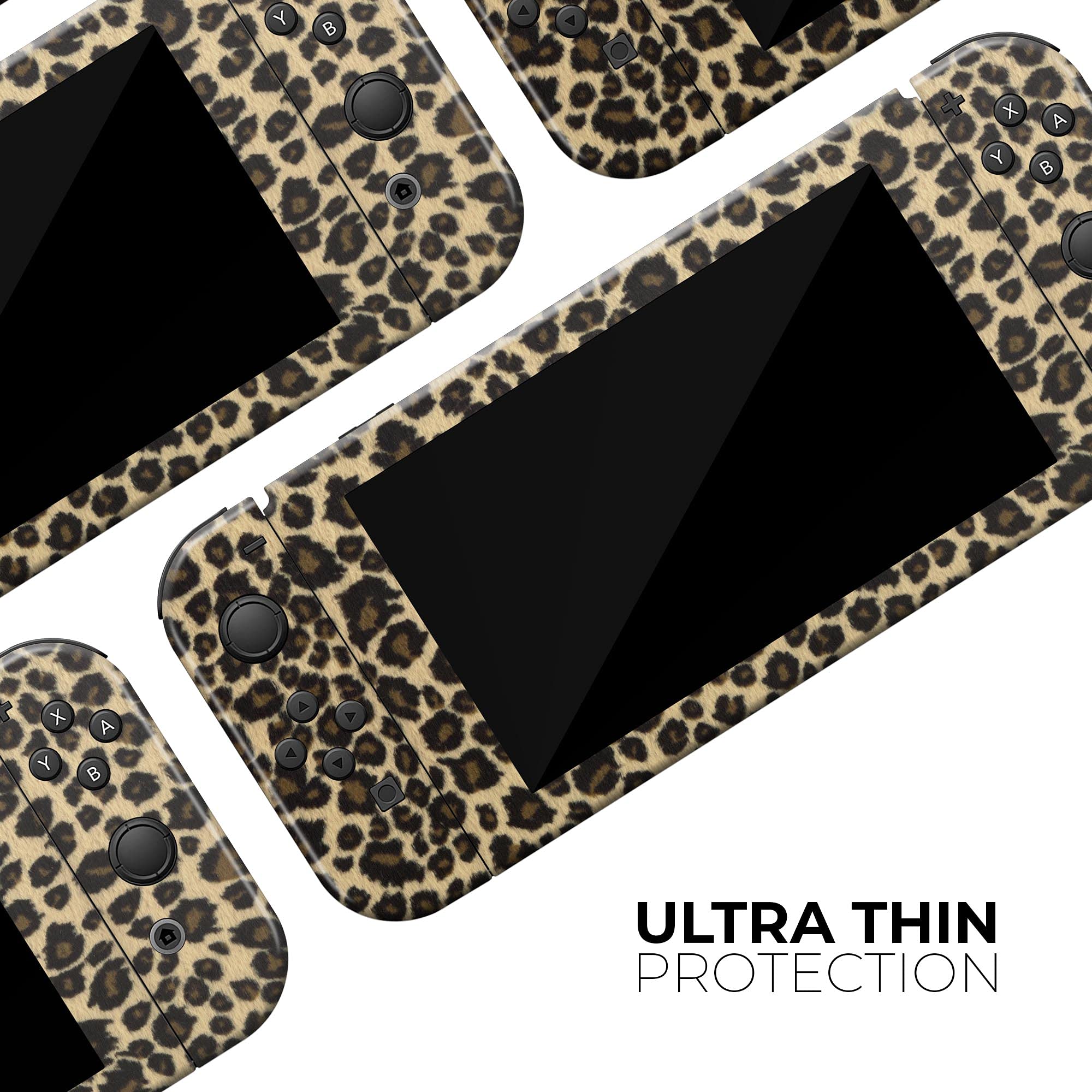 Design Skinz - Compatible with Nintendo Switch OLED Console + Joy-Con - Skin Decal Protective Scratch-Resistant Removable Vinyl Wrap Cover - Small Vector Cheetah Animal Print