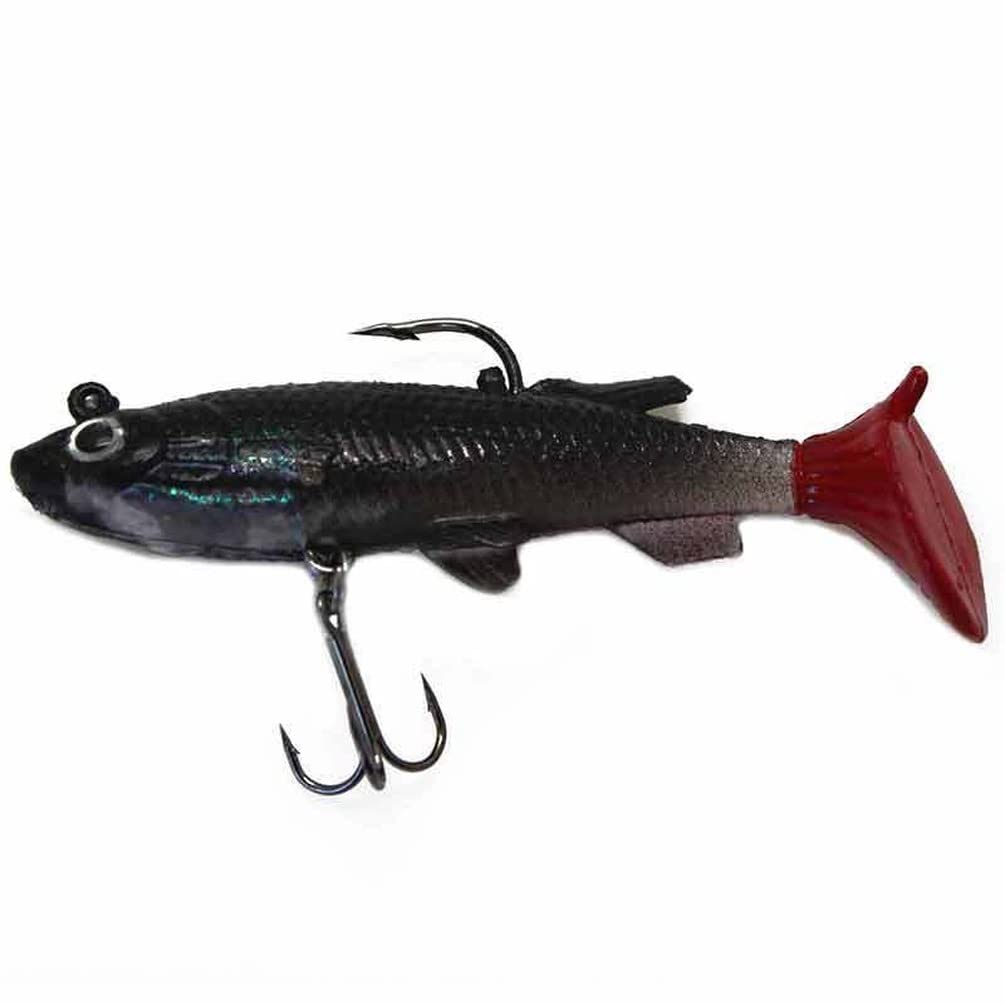 5pcs Fishing Soft Lures Artificial Bionic Swimming Lures 8cm/3.15'' 12g Crankbait Lifelike Soft Baits Swimbait with Hooks Fishing Tackle Lure