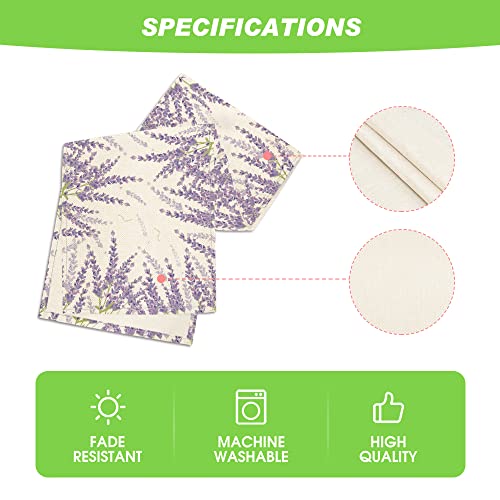 Artoid Mode Lavender Spring Table Runner, Easter Summer Seasonal Anniversary Holiday Kitchen Dining Table Decoration for Indoor Outdoor Home Party Decor 13 x 72 Inch