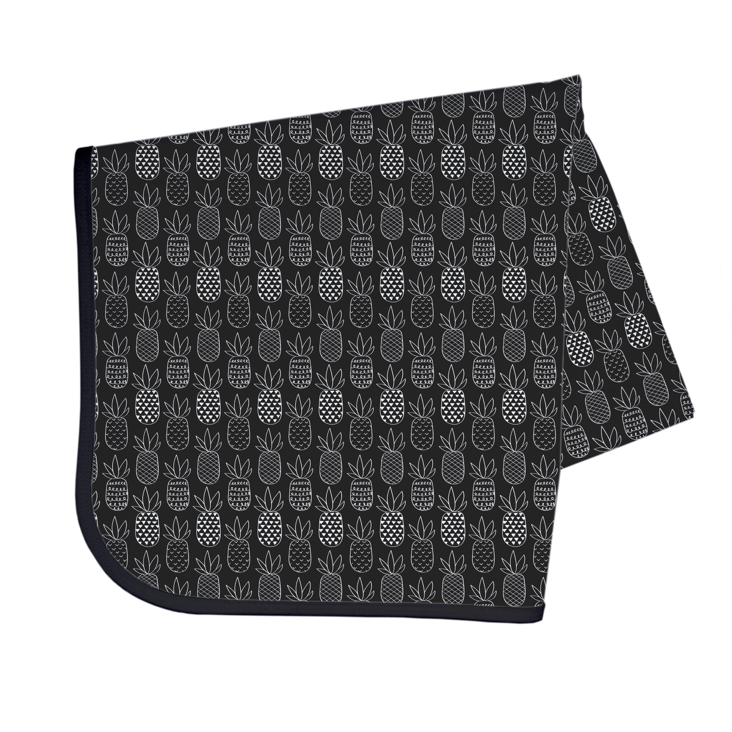 BapronBaby Pineapple Monochrome Splash Mat - Waterproof Catch-All for Under High Chairs, Floors, Tables, Playtime or Arts & Crafts - Machine Washable - 45" x 45ā