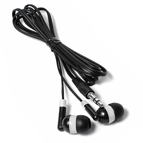 Keewonda Bulk Earbuds Headphones Wholesale Earphones, 100 Pack Disposable Ear Buds Bulk Individually Wrapped Headphones for School Classroom Students