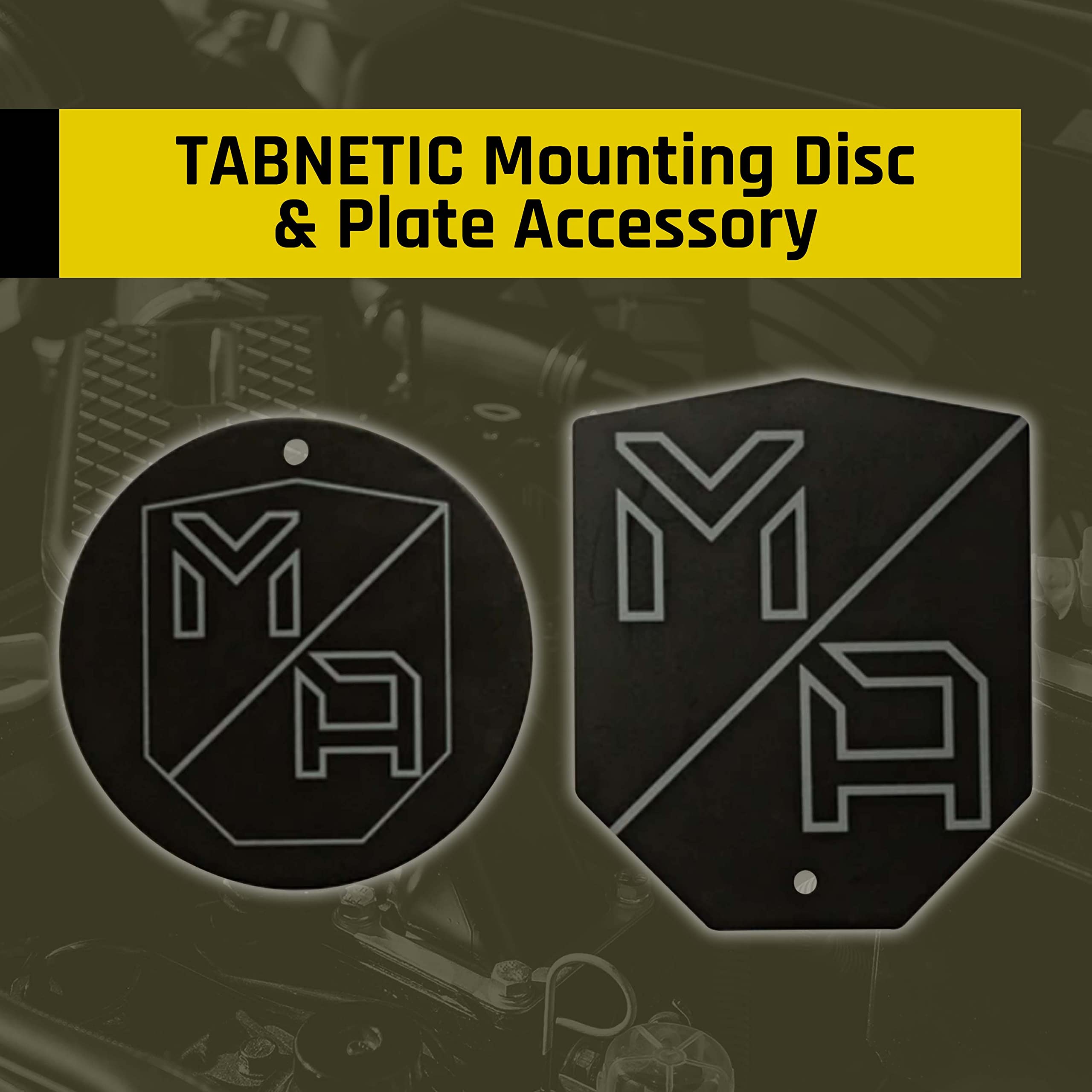 Mob Armor TabNetic Combo Pack - Magnetic Tablet Mounting Solution with Heavy Duty Metal Plate, Adjustable Mounting Disc and Strong 3M VHB Non-Marking Adhesive Magnet Stickers for Car Tablet Mount