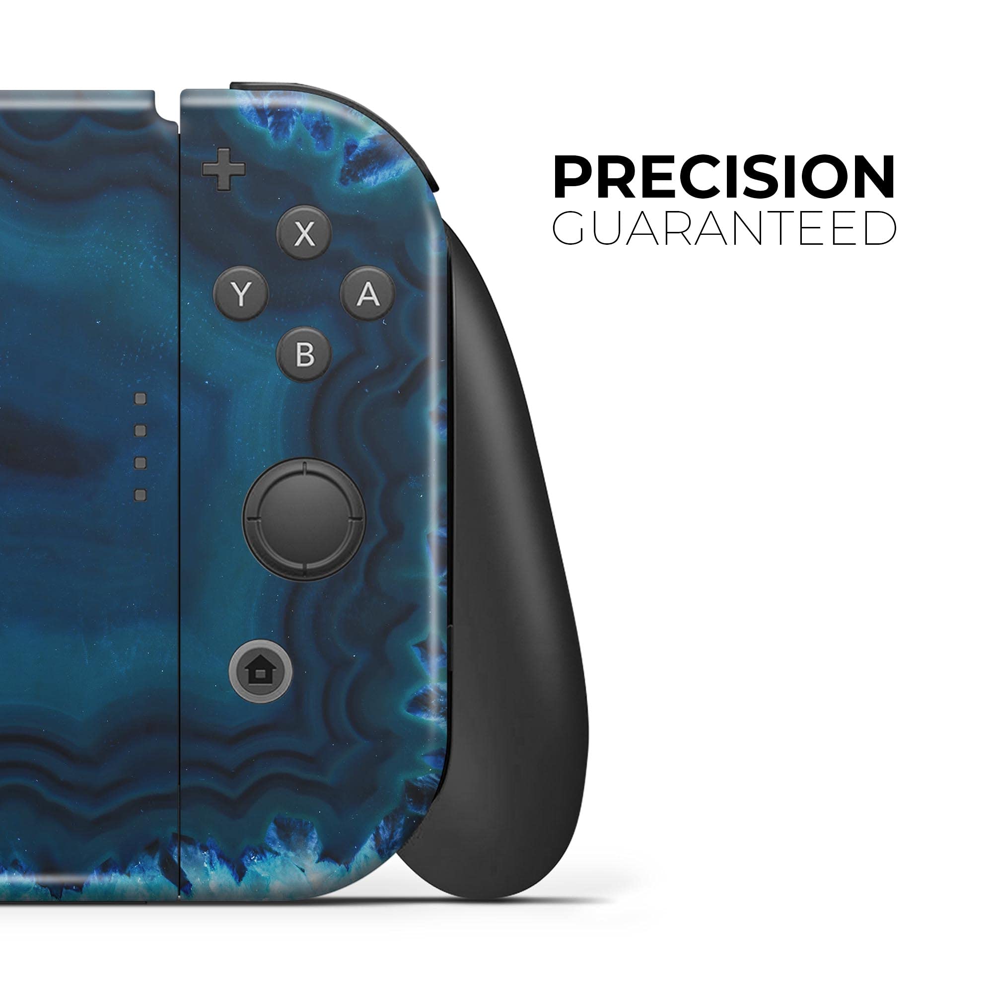 Design Skinz - Compatible with Nintendo Switch OLED Dock Only - Skin Decal Protective Scratch-Resistant Removable Vinyl Wrap Cover - Vivid Blue Agate Crystal