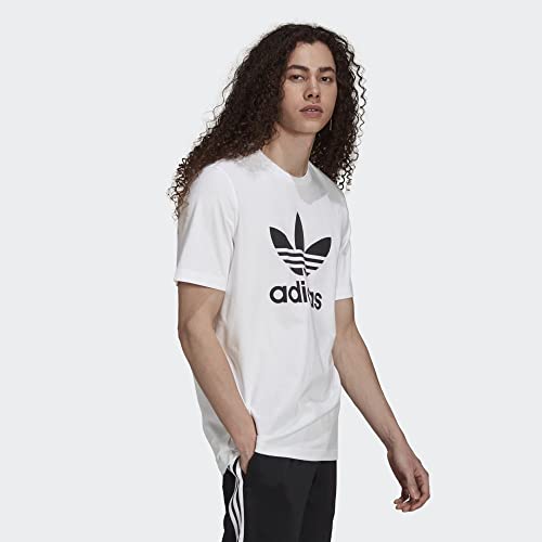 adidas Originals Men's Adicolor Classics Trefoil T-Shirt, White/Black, X-Large