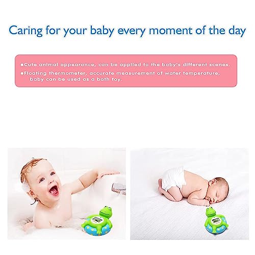 Doli Yearning Baby Bath Thermometer with Room Temperature| Fahrenheit and Celsius|Frog Lovely Shape|Kids' Bathroom Safety Products| Bath Toys…
