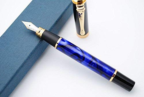 JINHAO 500 Fountain Pen F Nib (Blue Marbled)