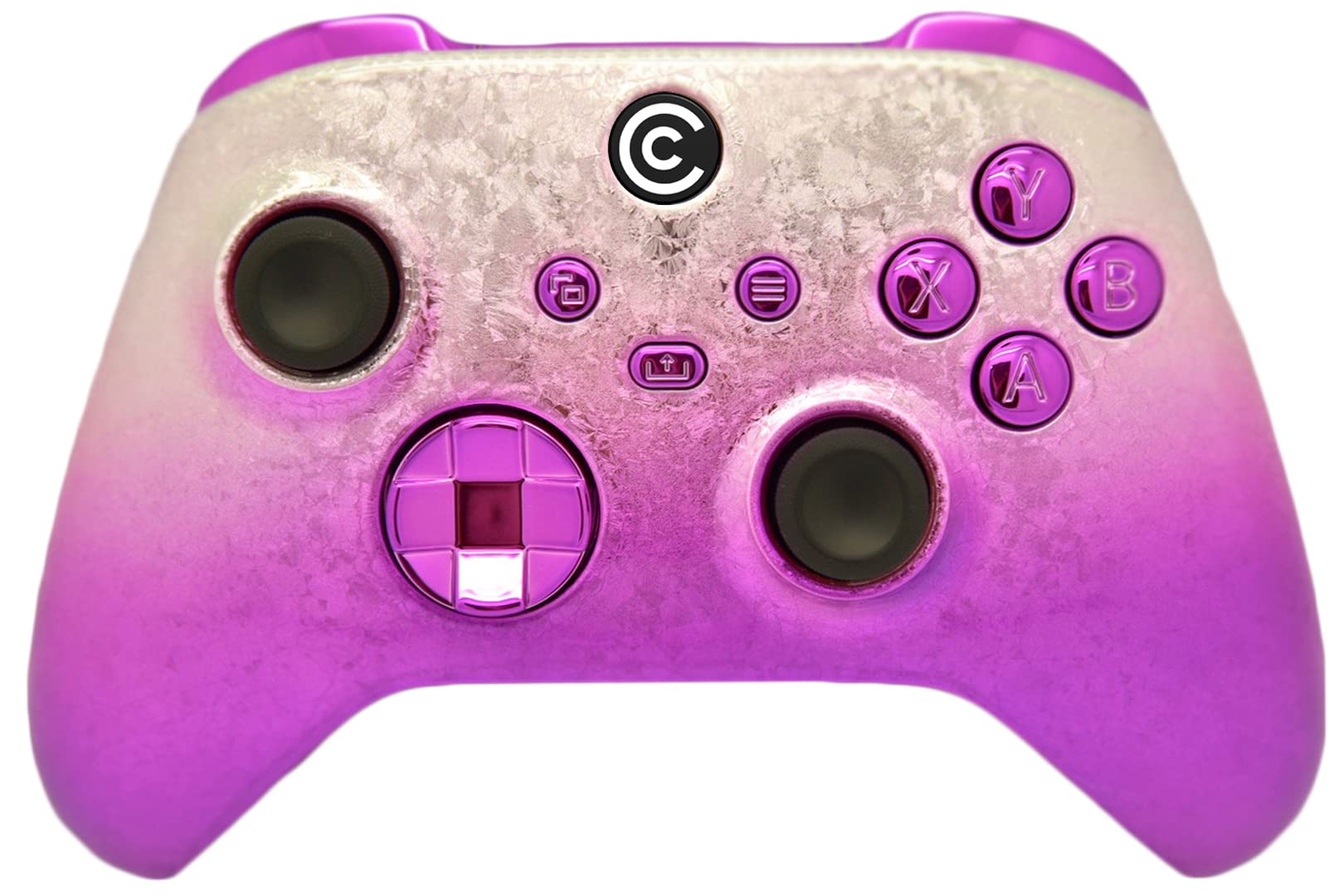 Designer Series Custom Wireless Controller for PC, Windows, Series X/S & One - Multiple Designs Available (Icy Pink W/Purple Chrome Inserts)