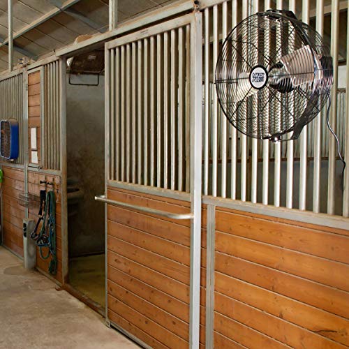 Maxx Air Wall Mount Fan, Commercial Grade for Patio, Garage, Shop, Easy Operation and Powerful CFM (18" Industrial Wall Mount)