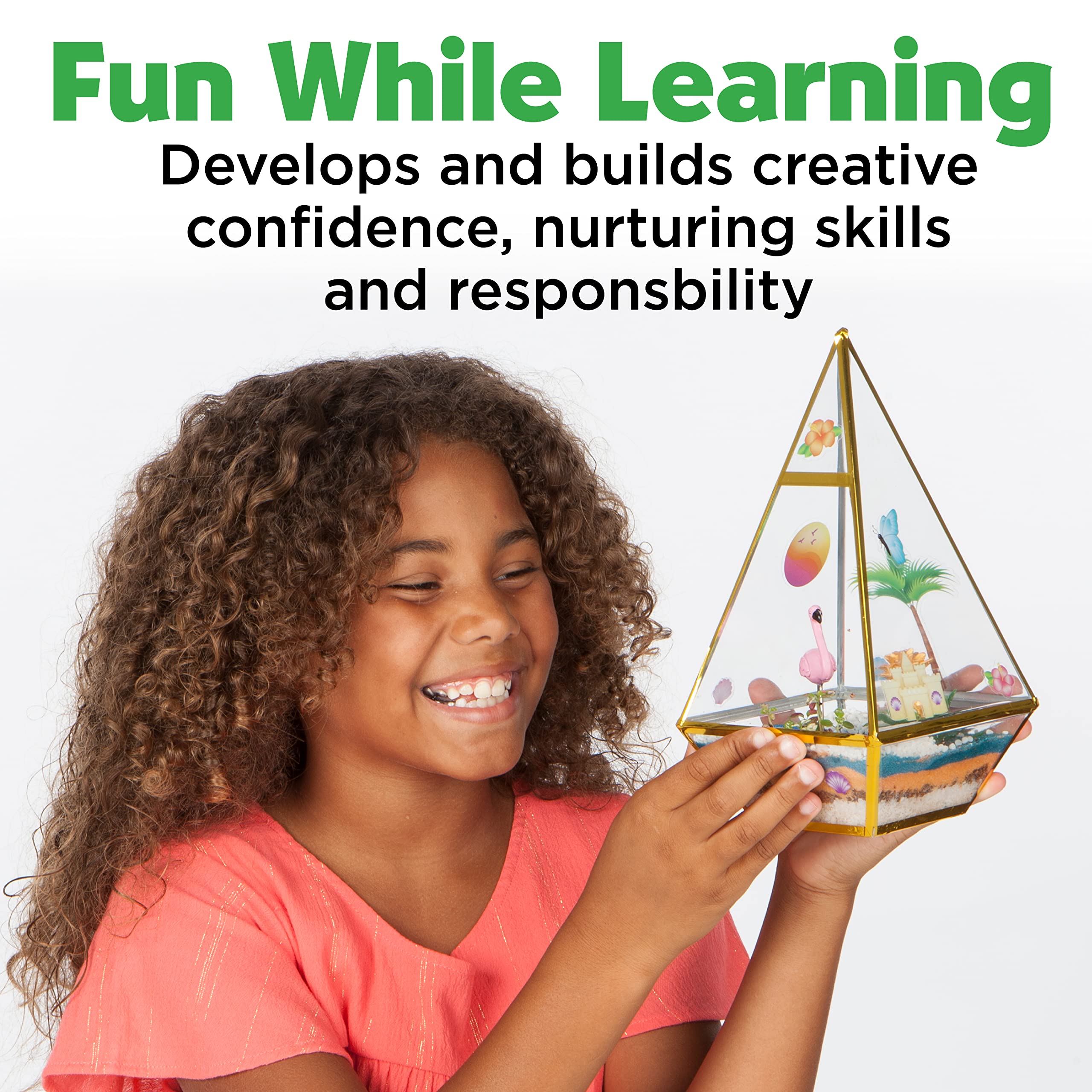 Creativity for Kids Tropical Terrarium Craft Kit - Kids Terrarium Kit for Ages 7+, STEAM Activity
