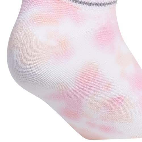 adidas Womens Superlite Linear (6-pair) No Show Sock, Vapour Pink/Ambient Sky Blue/Grey, Medium US