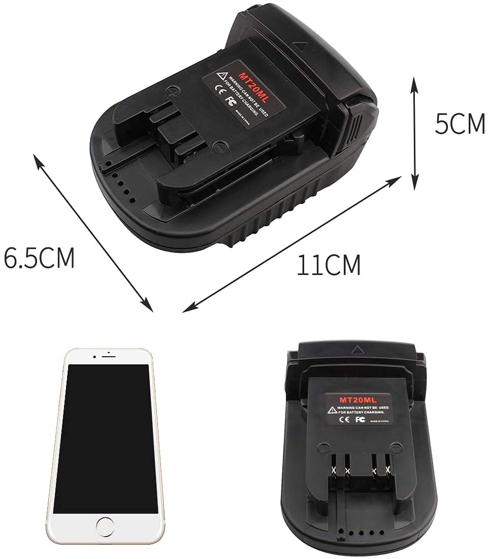 Adaptor MT20ML for Makita 18V-20V to for Milwaukee 18V Li-Ion Battery