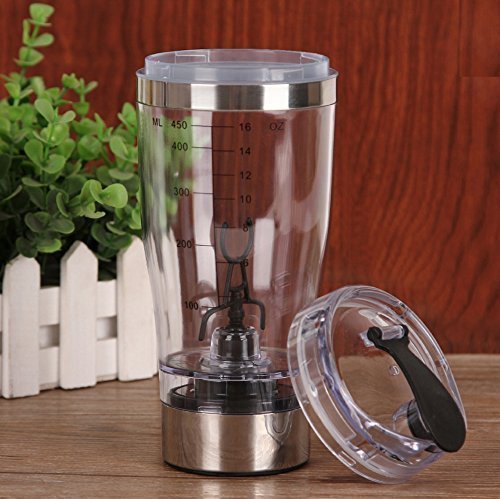Electric Protein Shaker Blender My Water Bottle Automatic Movement Vortex Tornado 450ml Free Detachable Smart Mixer Cup