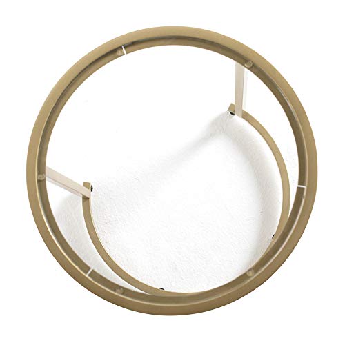 Studio Designs Home Camber Modern 20" and 14.5" Round Set of Nesting Tables in Gold/Clear Glass