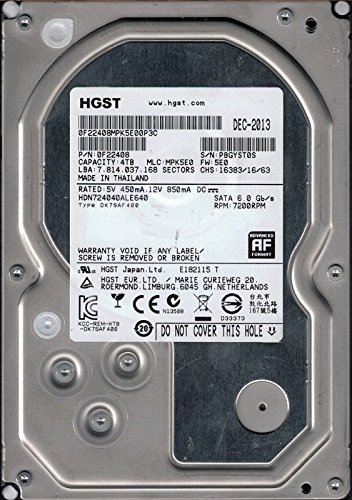 HDN724040ALE640 P/N: 0F22408 MLC: MPK5E0 HGST 4TB